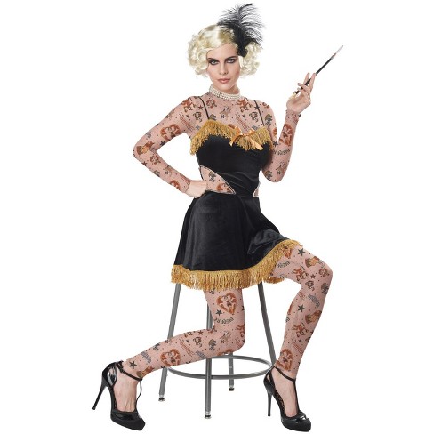 California Costumes The Amazing Tattooed Lady Women's Costume, Large ...