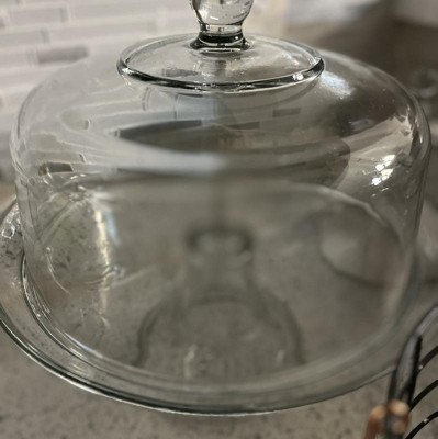 Classic Glass Cake Stand With Dome - Threshold™: Traditional Round ...