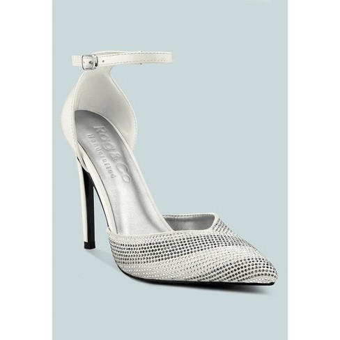 Nobles Black Rhinestone Patterned Stiletto Sandals : Target