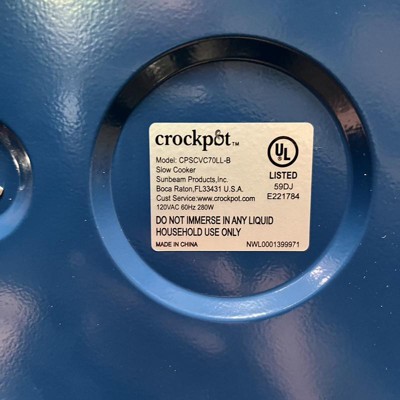 Crock-pot 7qt One Touch Cook And Carry Slow Cooker - Blue : Target