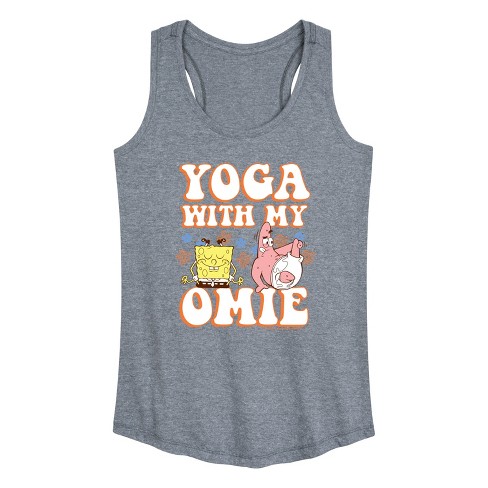 Women's Spongebob Squarepants Yoga With My Omie Graphic Racerback Tank ...