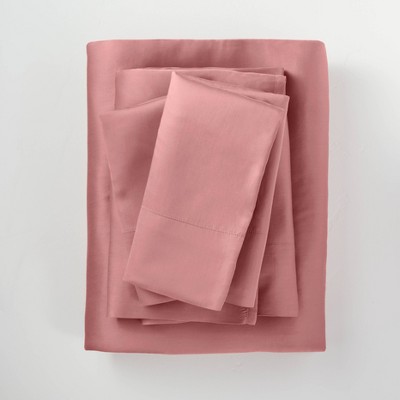 California King Satin Sheet Set Rose Gold - Seduction : Target