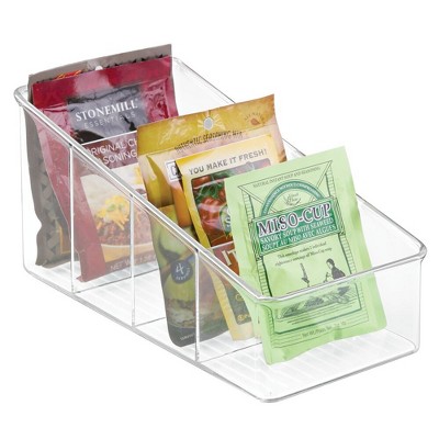 Mdesign Large Plastic Kitchen Food Packet/pouch Organizer Caddy; 2 Pack ...