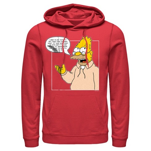Men's The Simpsons Grandpa Simpson Quote Pull Over Hoodie : Target