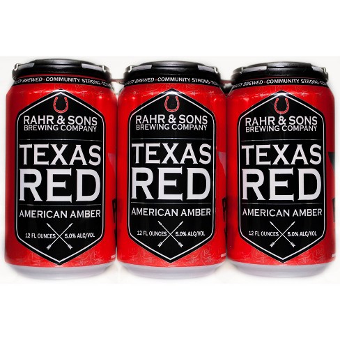 Rahr & Sons Texas Red American Amber Beer - 6pk/12 Fl Oz Cans : Target