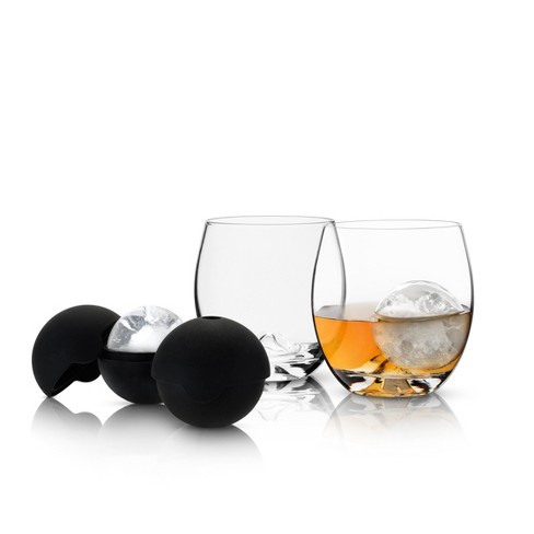 Glacier Rocks® 4-piece Ice Ball Mold And Tumbler Set By Viski : Target