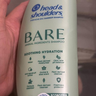 Head & Shoulders Bare Anti Dandruff Pure Clean Shampoo, Sulfate Free ...