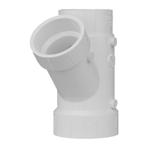 Charlotte Pipe Schedule 40 4 In. Hub X 4 In. D Hub Pvc Reducing Wye 1 ...