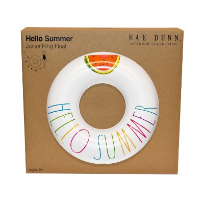 Coconut Outdoor Rae Dunn 32" Junior Ring Pool Float - Hello Summer ...