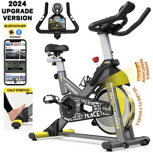 Pooboo Stationary Exercise Bike Indoor Cycling Bicycle With Lcd Monitor ...