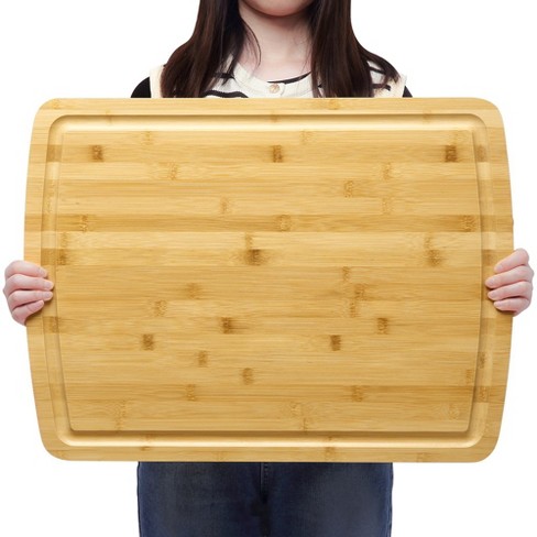 24 X 18 In Extra Large Organic Bamboo Cutting Board meal Prep Serving Wooden Cutting Board Target