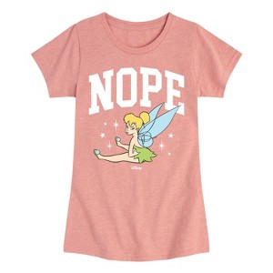Girls' - Tinker Bell - Nope Fitted Short Sleeve Graphic T-Shirt : Target