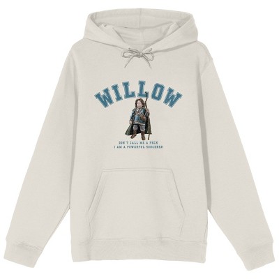 Willow Varsity Peck Sorcerer Long Sleeve Sand Men's Hooded Sweatshirt ...