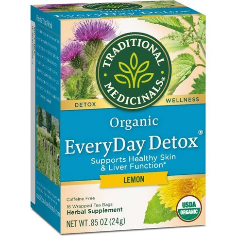 Traditional Medicinals Organic Everyday Detox Lemon Herbal Tea - 16ct ...
