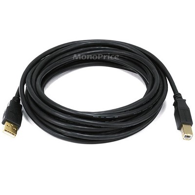 Monoprice Usb 2.0 Cable - 15 Feet - Black | Usb Type-a Male To Usb Type ...
