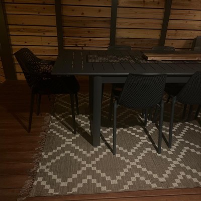 Check Diamonds Outdoor Rug Tan - Threshold™ : Target