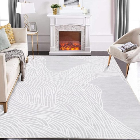 Modern Stripes Print Area Rug Washable Rug : Target
