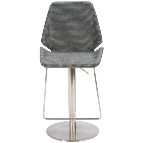 Pierro Gas Lift Bar Stool - Grey/brushed Nickle - Safavieh : Target