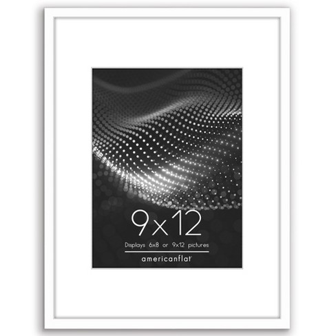 Americanflat 9x12 Picture Frame With Mat For 6x8 - Modern Design ...