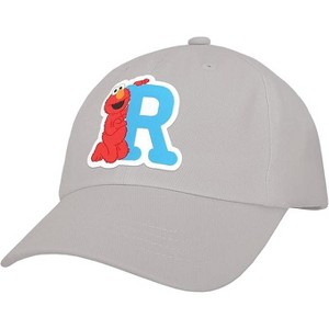 Sesame Street Elmo Kids Toddler Cap with Initial (R) Grey, Toddler Boys ...