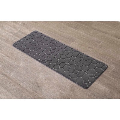 Evideco French Home Goods Black Bath Rug Runner Mat Memory Foam 3d ...