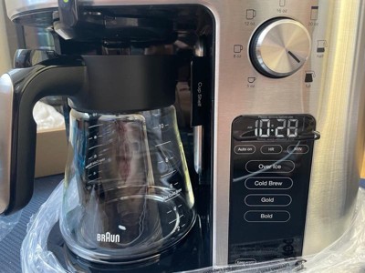Braun Multiserve Plus 10-cup Pod Free Drip Coffee Maker, 7 Brew Sizes ...