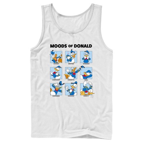 Men's Mickey & Friends Moods Of Donald Duck Tank Top - White - Small ...