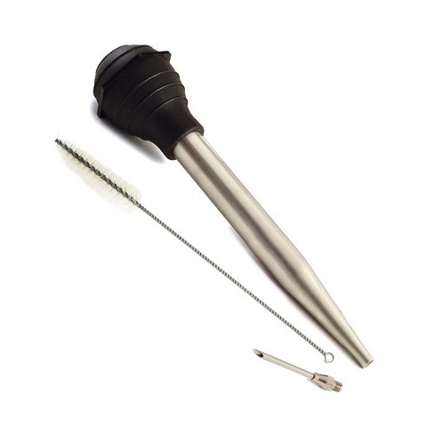 Norpro Deluxe Stainless Steel Baster With Meat Injector And Cleaning ...