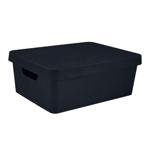 Simplify Vinto Storage Box With Lid Medium Charcoal : Target