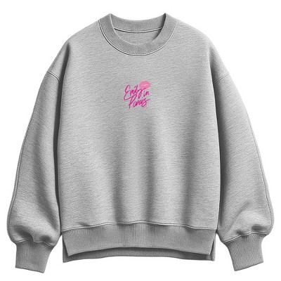 Women's - Emily in Paris - Logo & Lipstick Kiss Oversized Fleece Crew ...