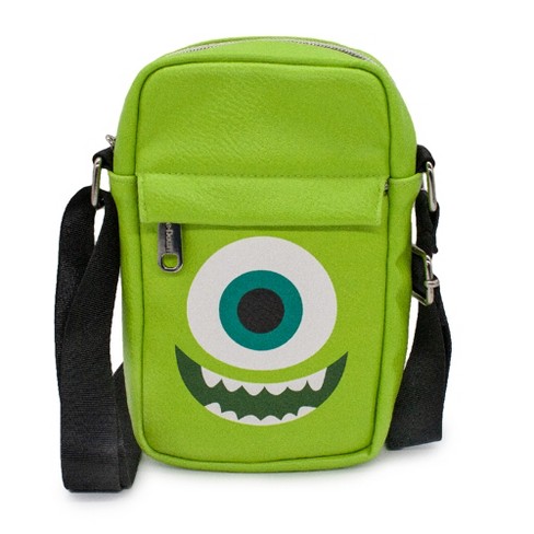 Disney Bag, Crossbody, Pixar Monsters Mike Eye And Smiling Face, Green ...