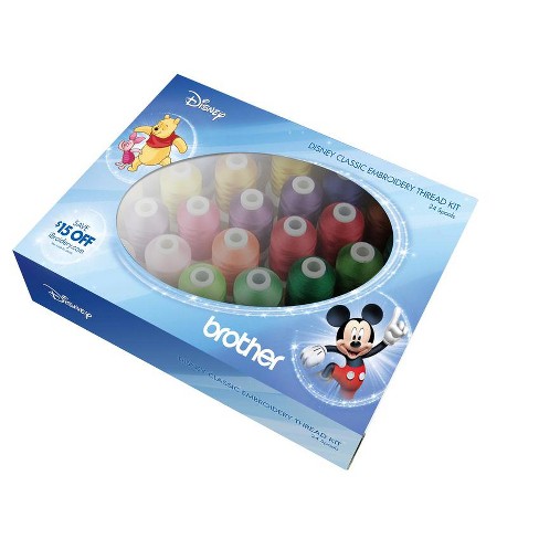 Brother Etpdiscl24 Embroidery Machine Thread Set, 24 Spools Of Classic ...