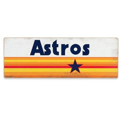 MLB Houston Astros Baseball Tradition Wood Sign Panel : Target