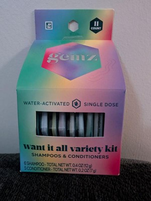gemz Shampoo and Conditioner Want it All Variety Kit, Color Safe - 11ct ...