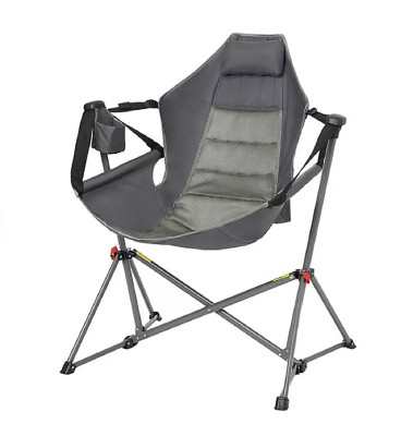Swing Chair Lounger Wide Seat With Adjustable Backrest Gray : Target