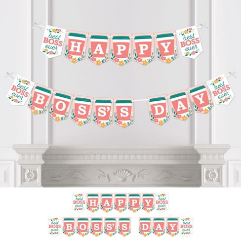 Big Dot Of Happiness Female Best Boss Ever - Women Boss's Day Bunting ...