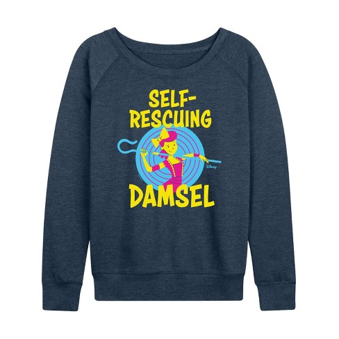 Women's Disney Self Rescuing Damsel Lightweight French Terry Slouchy ...