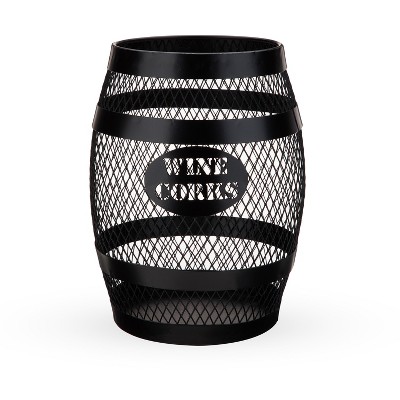 Twine Barrel Cork Holder Metal Decorative Wine Cork Collection Storage ...