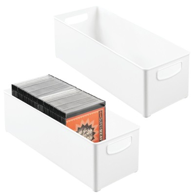 mDesign Stackable Storage Bin for DVDs, Video Games, Accessories, 2 ...