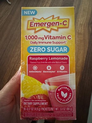 Emergen-c Zero Sugar Raspberry Lemonade Vitamins - Raspberry Lemonade ...