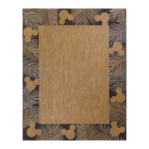 Mickey Mouse 8' X 10' Palm Border Outdoor Rug Chestnut : Target
