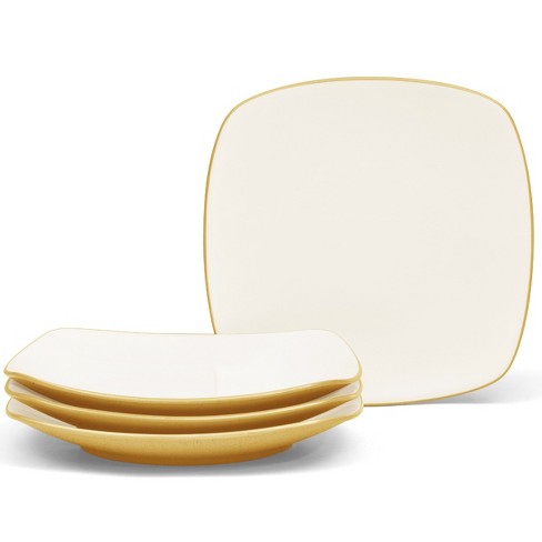 Noritake Colorwave Mustard Set Of 4 Square Dinner Plates : Target