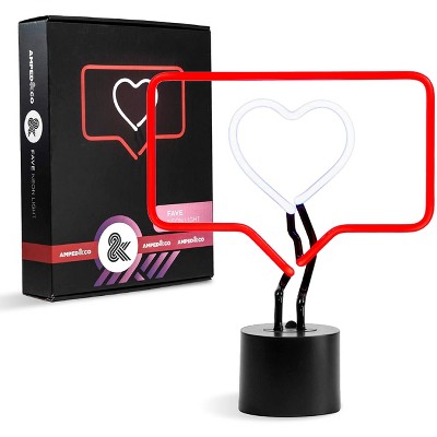 Amped Co Neon Desk Light With Real Neon, Bar Text, Classic : Target