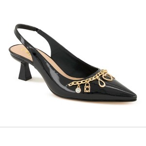 Andrea Women's Slingback Pumps 94969-3887943 Patent Black 8 : Target