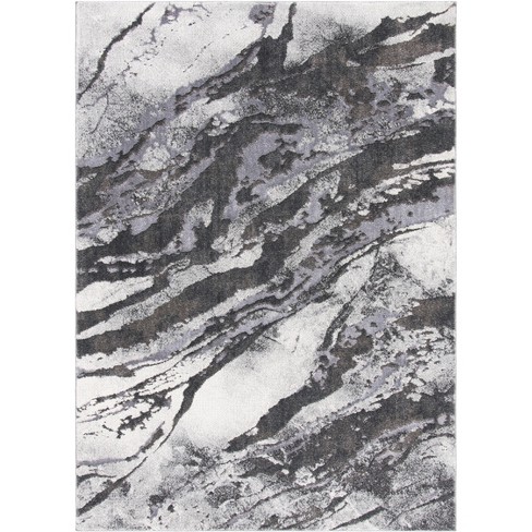 Pacific Pfc865 Power Loomed Area Rug - Dark Grey/light Grey - 5'3"x7'7 ...