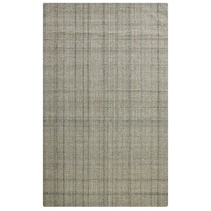 Brown And Gray Wool Plaid Hand Tufted Area Rug : Target