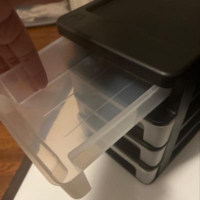 Iris 2pk 4 Drawer Desktop Organizer Compact Black : Target