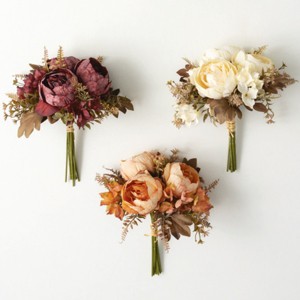 Sullivan's Christmas Dried Peony Bush Set of 3, Multicolor Dried Floral ...