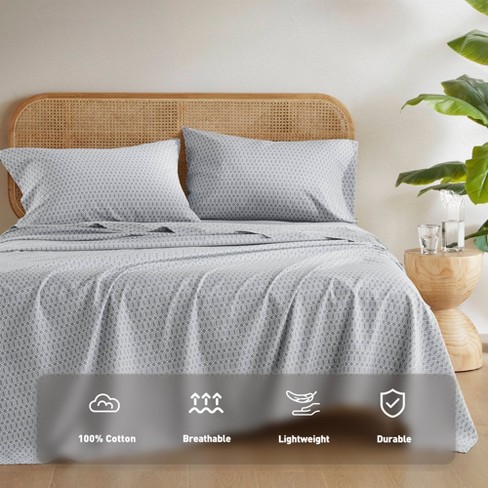 4pcs Diamond Pattern Sheet Set Soft & Breathable Cotton Sheet For All ...