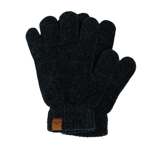 Britt's Knits Women's Soft Chenille Winter Warm Knit Gloves Black : Target
